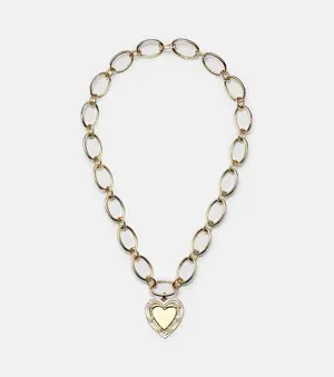 FOUNDRAE 18kt Yellow Diamond Heart Pendant Necklace - Gold