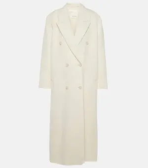 THE FRANKIE SHOP Gaia Oversized Wool-blend Coat - White