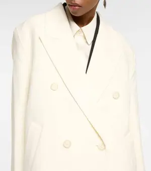 THE FRANKIE SHOP Gaia Oversized Wool-blend Coat - White