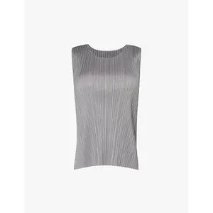 Issey Miyake Basic Sleeveless Pleated Top