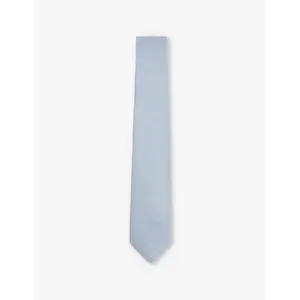 REISS Ceremony Textured Woven Tie - Light Blue