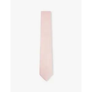REISS Ceremony Textured Woven Tie - Light Pink