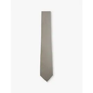 REISS Ceremony Textured Woven Tie - Light Sage