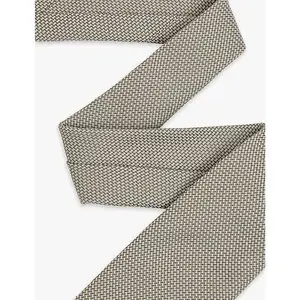 REISS Ceremony Textured Woven Tie - Light Sage