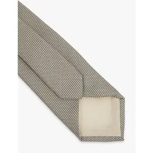 REISS Ceremony Textured Woven Tie - Light Sage