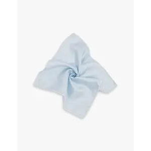 REISS Liam Polka-dot Silk Pocket Square - Light Blue