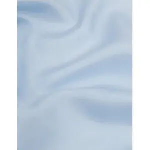 REISS Ceremony Contrast-piping Silk Pocket Square - Light Blue