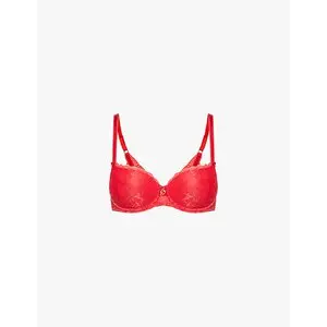 AUBADE Rosessence Comfort Half-cup Stretch-lace Bra 34d Gala