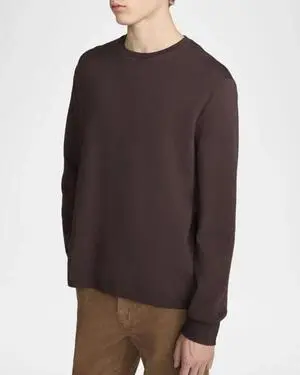 FRAME Apos;s Duofold Crew T-shirt - Deep Brown