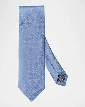 Eton Eton Floral Standard Neck Tie Lt Blue