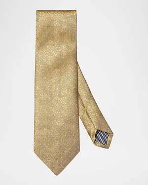 Eton Eton Floral Standard Neck Tie Lt Ylw