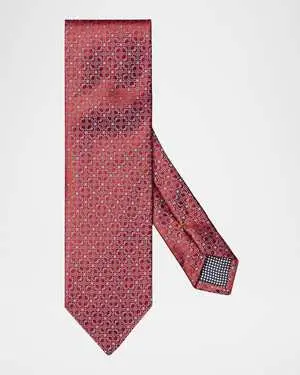 Eton Eton Floral Standard Neck Tie Med Red