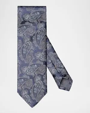 Eton Eton Paisley Silk Neck Tie Dk Blue