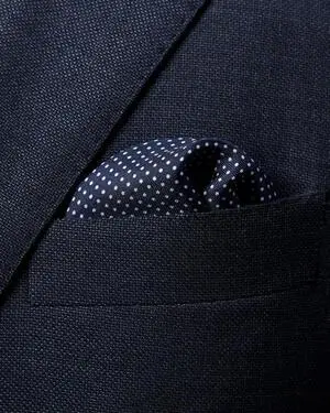Eton Apos;s Polka Dot Pocket Square - Navy