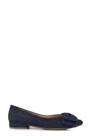 Me Too Alize Studded Bow Flat - Demin