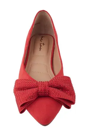 Me Too Alize Studded Bow Flat - Red