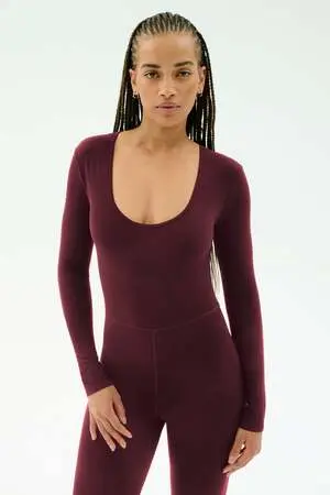Splits59 Chloe Airweight Jumpsuit - Dark Cherry