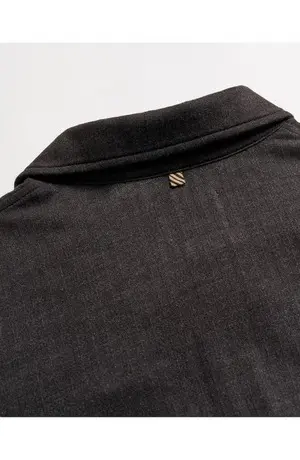 Billy Reid Long Sleeve Textured Stripe Polo