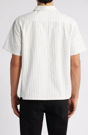 SCHOTT Stripe Quarter Zip Shirt