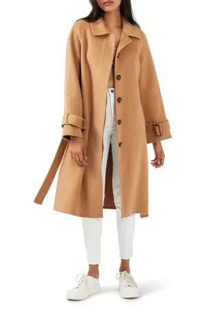 BELLE & BLOOM Shore To Shore Belted Wool Coat