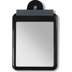 ZADRO Fogless Shower Mirror For Travel With Suction Cup & Squeegee - Black