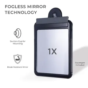 ZADRO Fogless Shower Mirror For Travel With Suction Cup & Squeegee