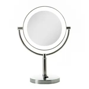 ZADRO Laguna Lighted Makeup Mirror With 5x/1x Magnifications Chrome