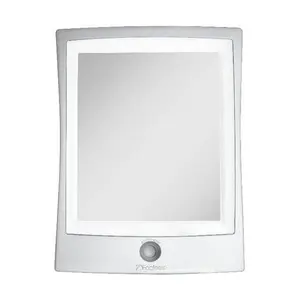 ZADRO Fogless Lighted Shower Mirror With Mount & Rechargeable - Silver