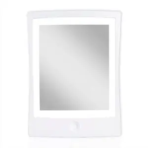 ZADRO Fogless Lighted Shower Mirror With Mount & Rechargeable - White