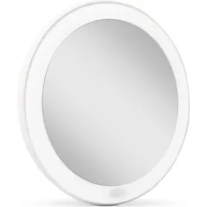 ZADRO Rechargeable Led Lighted Compact Mirror With 3x Magnification - White
