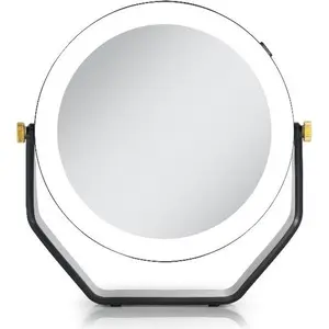 ZADRO Lighted Makeup Mirror With 5x/1x Magnifications - Black
