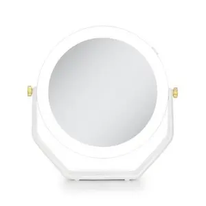 ZADRO Lighted Makeup Mirror With 5x/1x Magnifications - White