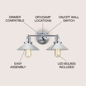 JONATHAN Y July 2-light Metal Vanity Light
