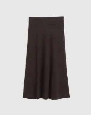 Madewell Merino Wool-blend Maxi Skirt - Molasses