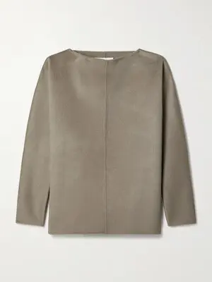 Tove Reine Paneled Wool-blend Felt Top