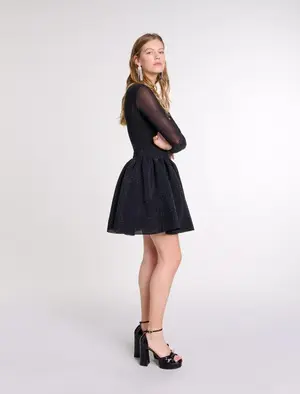 Maje Short Full Rhinestone Skirt