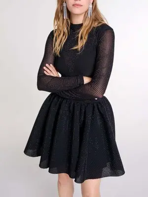 Maje Short Full Rhinestone Skirt