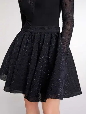 Maje Short Full Rhinestone Skirt