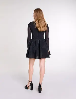 Maje Rhinestone Mini Dress - Black
