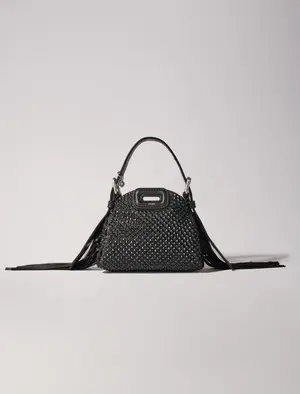 Maje Maje Miss M Nano Rhinestone Bag Black