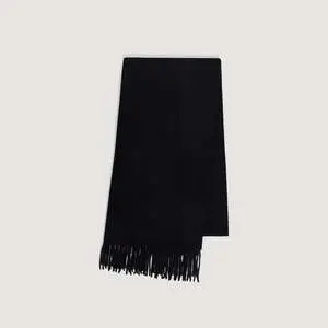 Sandro Wool And Cashmere Scarf - Black