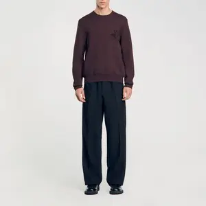 Sandro Floral Appliqué Sweatshirt