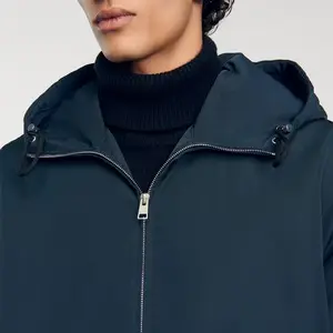 Sandro Hooded Jacket - Blue Prusse