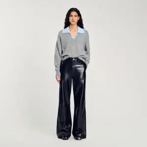 Sandro Double-neck Knit Sweater