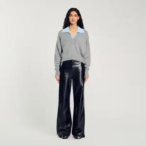 Sandro Double-neck Knit Sweater