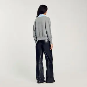 Sandro Double-neck Knit Sweater