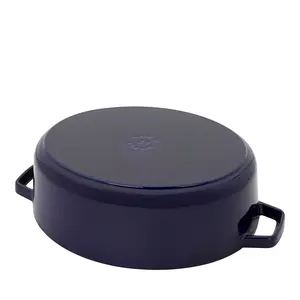 STAUB Cast Iron 6.25 Qt. Wide Oval Dutch Oven - Navy