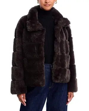 Aqua Faux Fur Jackets For Women