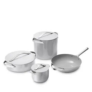 CARAWAY 8 Piece Nonstick Cookware Set - Gray