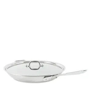 ALL-CLAD D3 14 Fry Pan With Lid - Stainless